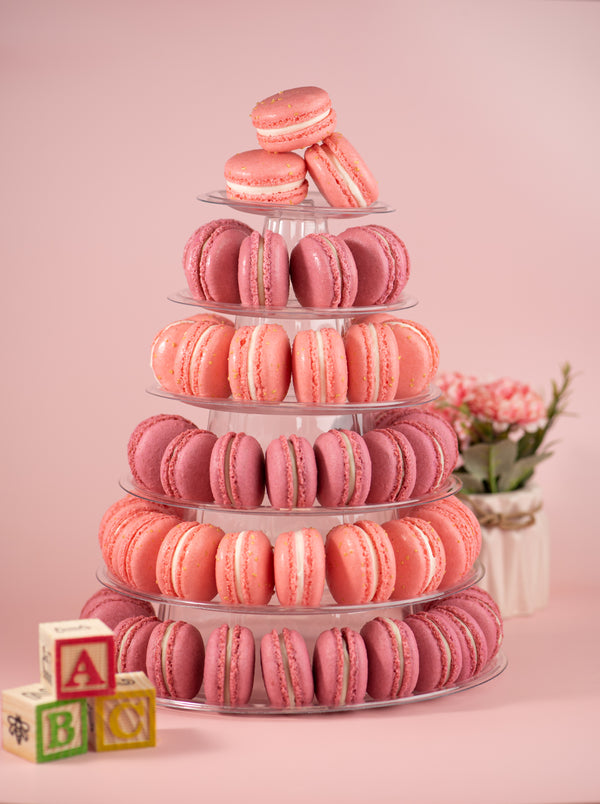'It's A Girl' Macaron Tower - Macarooz
